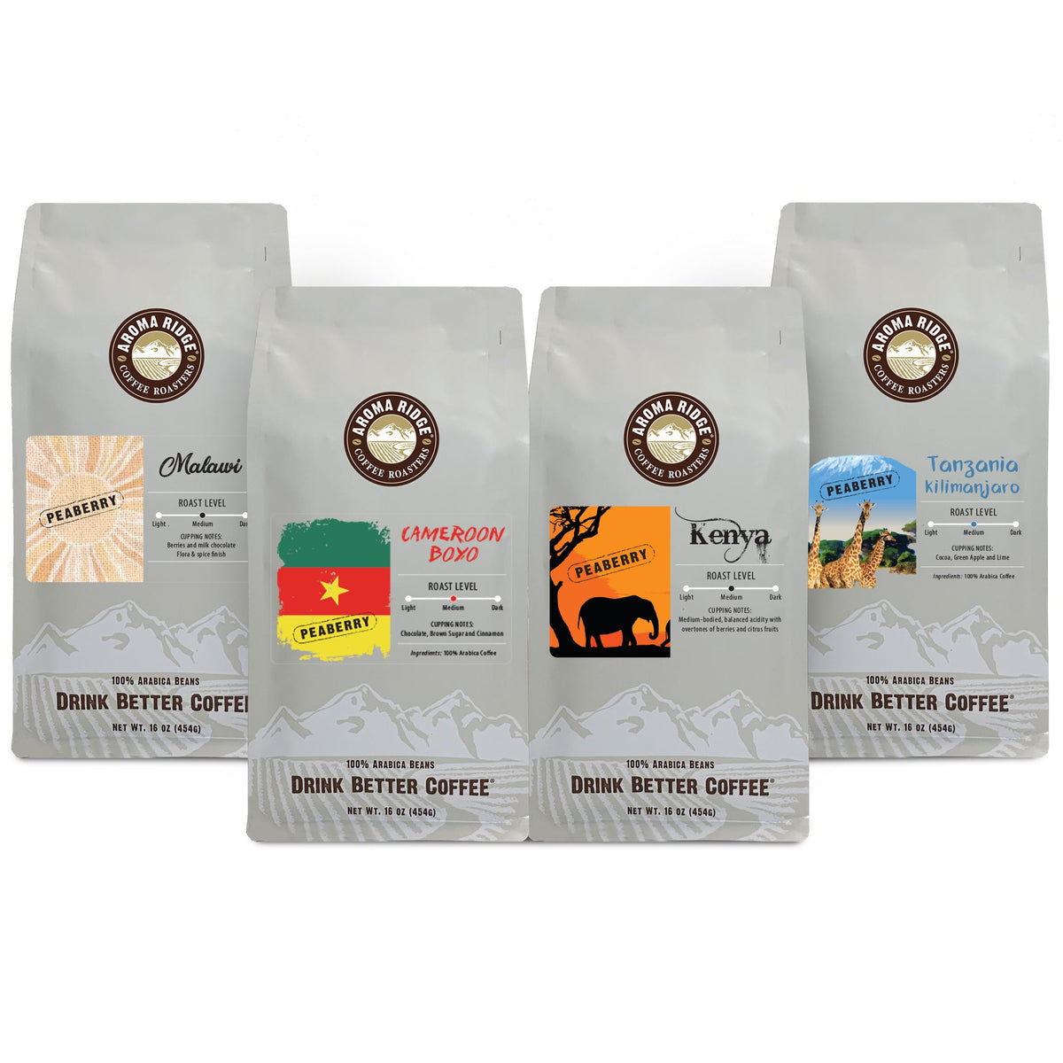 The Safari Peaberry Coffee Collection